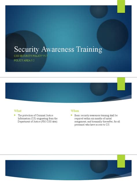 security awareness training cjis security policy v5 7 policy area 5 2