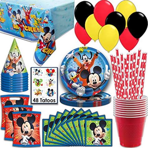 Mickey Mouse Party Supplies Serves 16 Plates Napkins Tablecloth