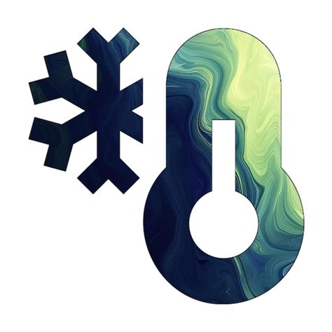Premium Photo Image Icons Temperature Frigid Luminous Gradient Background