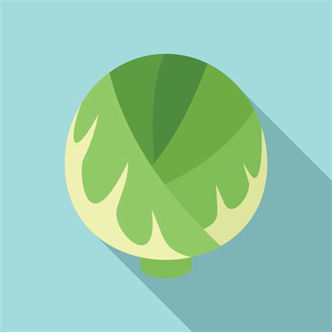 Cabbage Plant Icon Flat Style 14618466 Vector Art At Vecteezy
