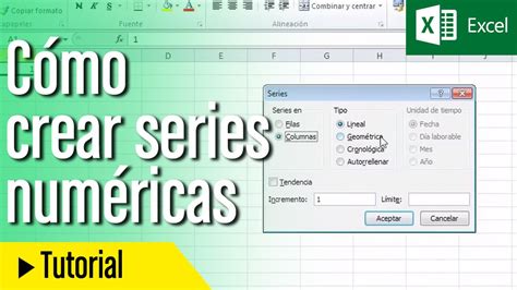 Cómo Crear Series Numéricas En Excel