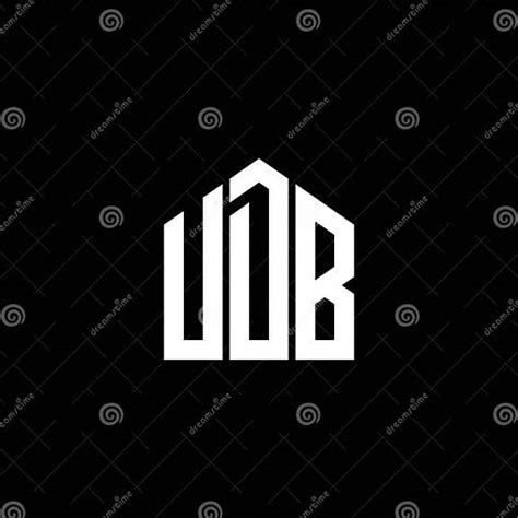 Design Do Logotipo Da Letra Udb Em Fundo Preto Conceito De Logotipo