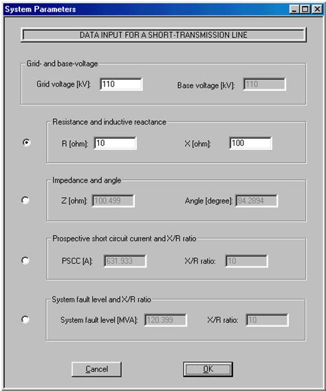 the system parameters dialog box download scientific diagram