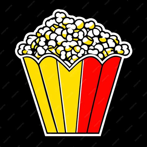 Premium Vector Popcorn Vector Illustration
