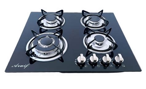 Aruif Built In Tempered Glass Countertop 4 Burner Gas Hob Nova Craft