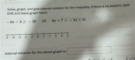 Solved Solve Graph And Give Interval Notation For The Inequality If