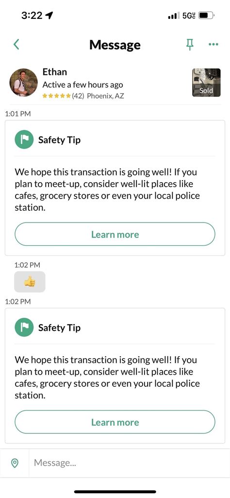 Endless Safety Tip Spam After Every Message Rofferup