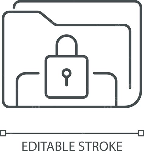 Documents Security Pixel Perfect Linear Icon Technology Encryption