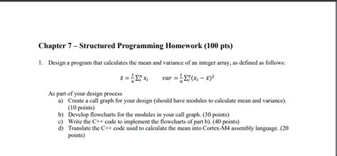 Solved Chapter 7 Structured Programming Homework 100 Pts