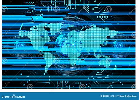 World Map From Binary Code Abstract Planet Earth Futuristic