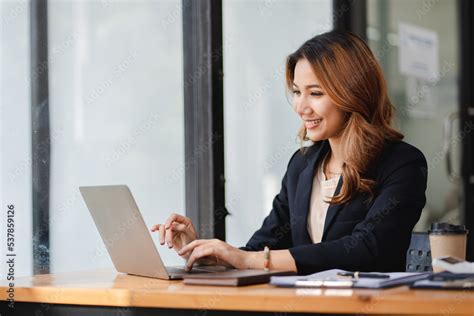 Asian Business Woman Business Document Check Account Check Document Search Legal Documents