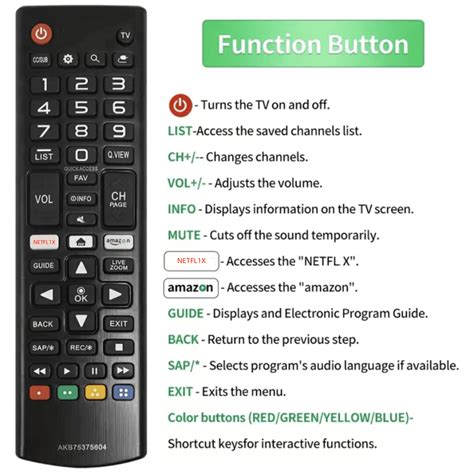 Universal Remote Control For All LG Smart TV LCD LED OLED UHD HDTV