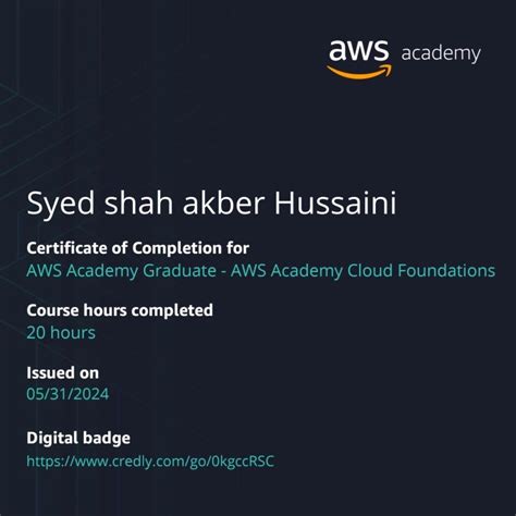 Completed Aws Cloud Foundations Course Syed Akber H Posted On The Topic Linkedin