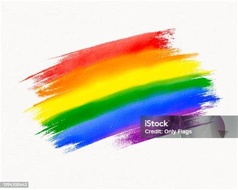 Lgbt 프라이드 월 수채화 텍스처 컨셉 레인보우 브러시 스타일은 흰색 배경에 격리됩니다 무지개에 대한 스톡 벡터 아트 및 기타