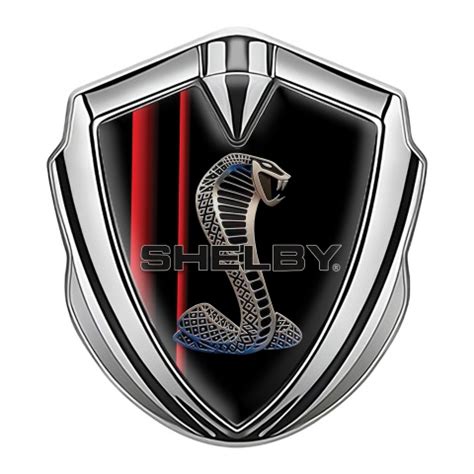 Ford Shelby Trunk Emblem Badge Gold Black Red Elements Cobra Logo
