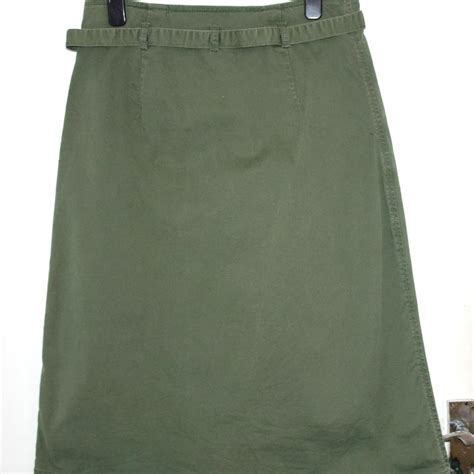 Monsoon Denim Long Skirt Khaki Size 12 Used Few Depop