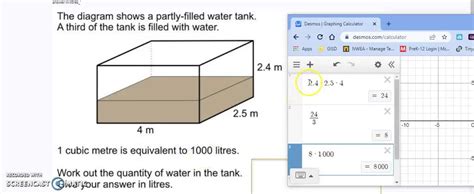 SOLVED Work Out The Quantity Of Water In The Tank Give Your Answers