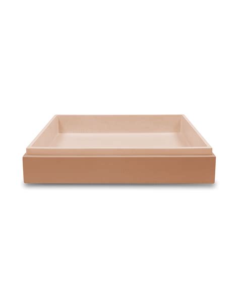 Stepp Rectangle Basin In Pastel Peach Nood Co