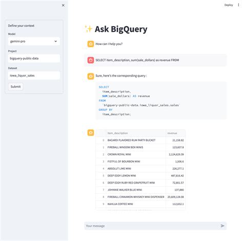 Ask Bigquery Devpost