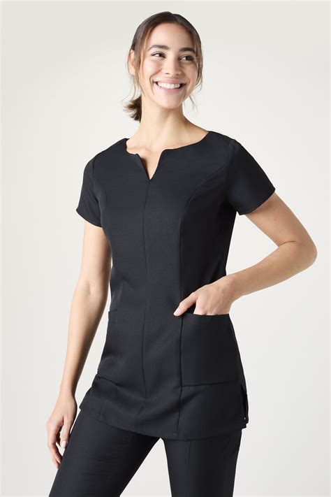 Sj Womens Lightweight V Neck Tunic W Pockets Black Sj