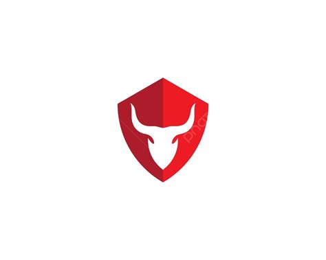 Red Bull Taurus Logo Template Silhouette Courage Farm Vector