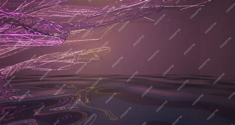 추상 건축 미니멀리즘 배경 자외선 스펙트럼 현대의 레이저 쇼 프리미엄 사진