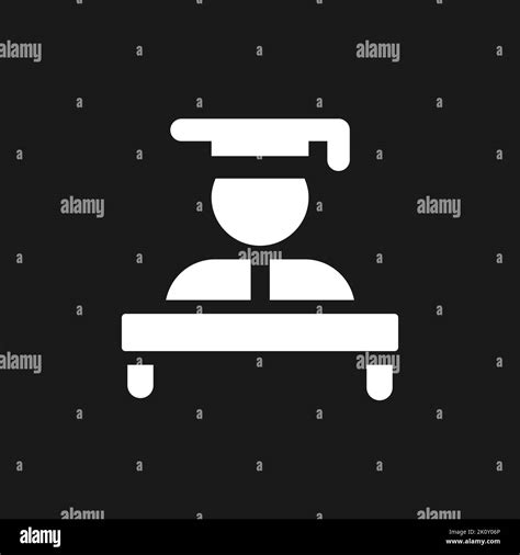 Graduation Ceremony Dark Mode Glyph Ui Icon Stock Vector Image Art