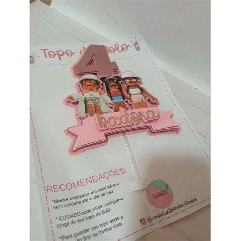 Topo De Bolo Roblox Menina Shopee Brasil