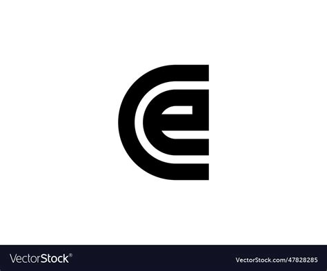 Modern Monogram Letter Ce Or Ec Logo Design Vector Image