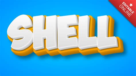 Shell Text Effect Generator