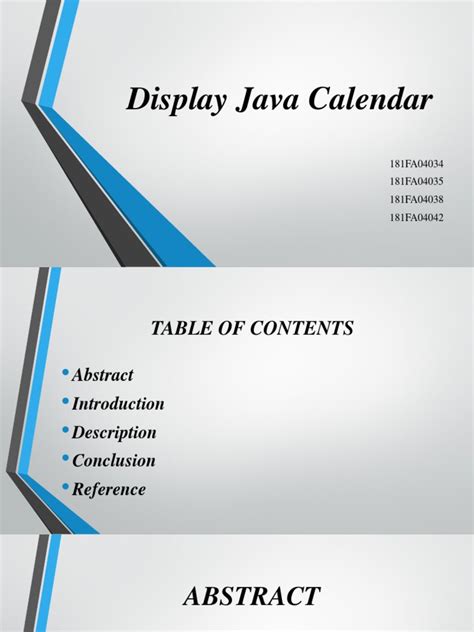 Display Java Calendar Pdf Computer Libraries Digital Technology