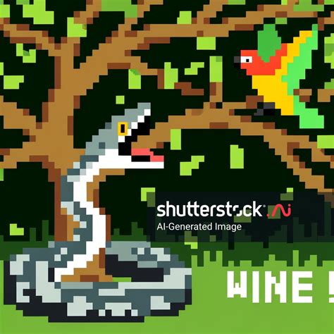 Pixel Art Vectorstyle Image Python Tree Ai Generated Image 2396859355 Shutterstock