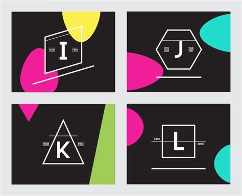 Premium Vector Set Of Minimal Geometric Lined Template For Hipster