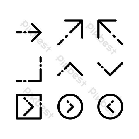 Linear Arrow Icons Set Universal Arrow Icon To Use In Web And Mobile Apps Png Images Eps Free