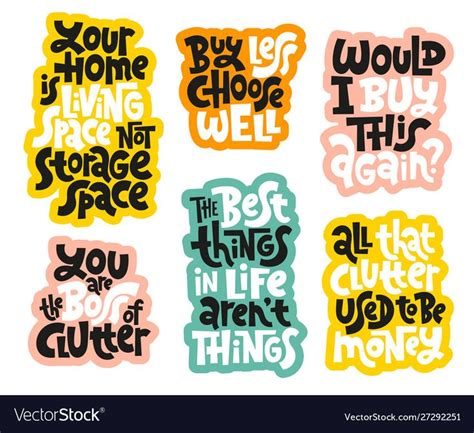 Decluttering Vector Images Over 580 Lettering Declutter Sticker Set