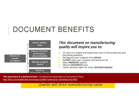 Quick Response Quality Control Problem Solving Tool Ppt Slide Deck