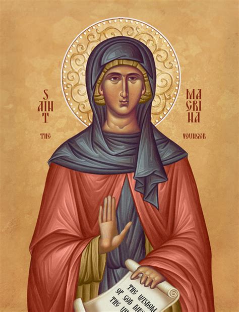 Icon Of St Macrina The Younger 20th C 1ma33