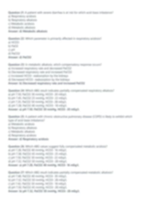 Solution Nursing Exam Nclex Part 1 Of 2 100 Mcq Answers For