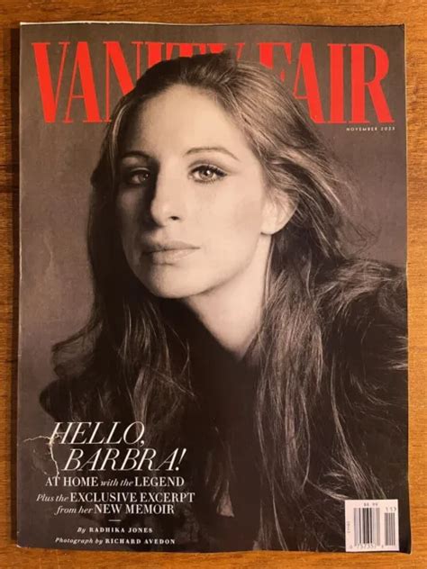 Brand New Vanity Fair Magazine November 2023 Barbra Streisand Free