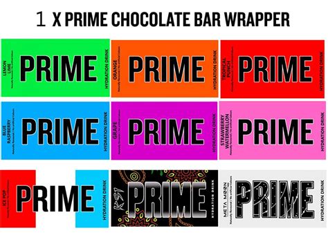 1 X Prime Hydration Chocolate Wrapper To Fit 110g 135g Etsy Uk