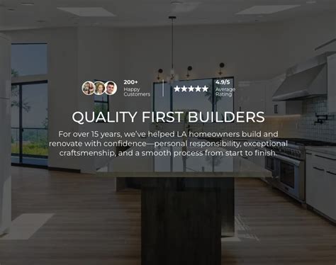 1 General Contractor In Los Angeles Quality First Builders