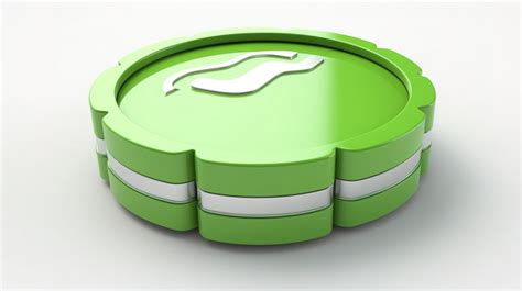 synchronization 3d render of green circular arrows for cloud storage
