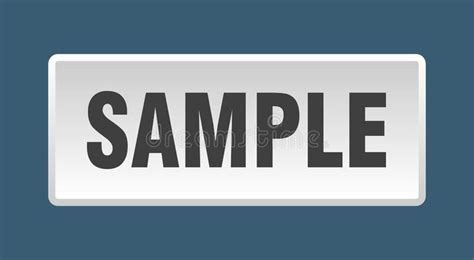 sample button sample square isolated push button sample sign vector