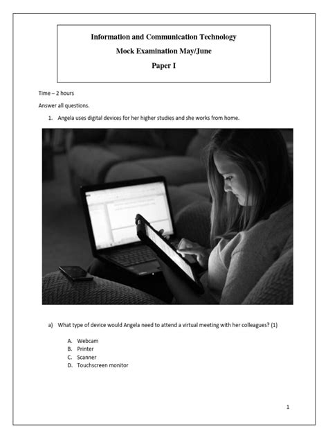 Mock 1 Pdf Computer Data Storage Printer Computing