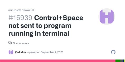 Controlspace Not Sent To Program Running In Terminal · Issue 15939