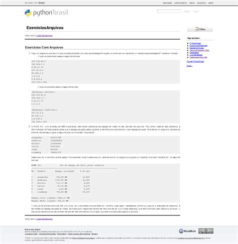 Exercicios Arquivos Python Brasil associação pythonbrasil 11