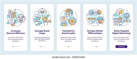 Benefits Market Segmentation Onboarding Mobile App Stock Vector Royalty Free 2243111469