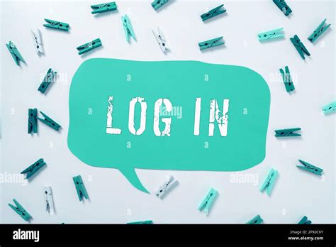 Hand Writing Sign Log In Business Approach Go Through The Procedures To Begin Use Of A Computer