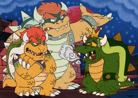 Bowser Friends Mario Brothers Bowser Bowser And Mario Fanart