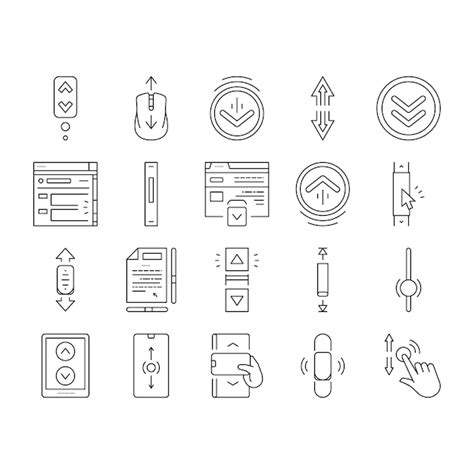 Premium Vector Scroll Computer Mouse Cursor Icons Set Vector
